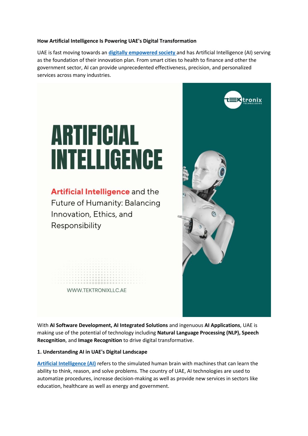 PPT - How Artificial Intelligence Is Powering UAE’s Digital ...