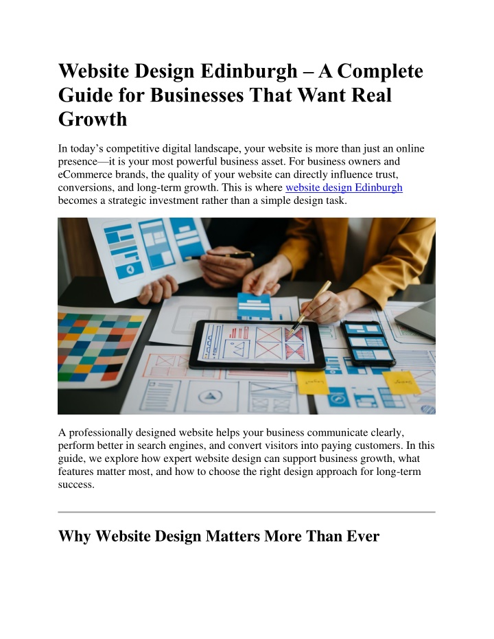 PPT - Website Design Edinburgh PowerPoint Presentation, free download ...