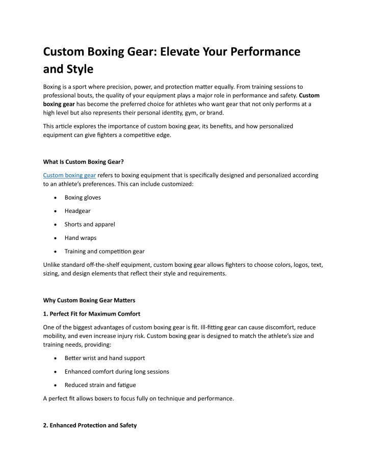 PPT - Custom Boxing Gear PowerPoint Presentation, free download - ID ...