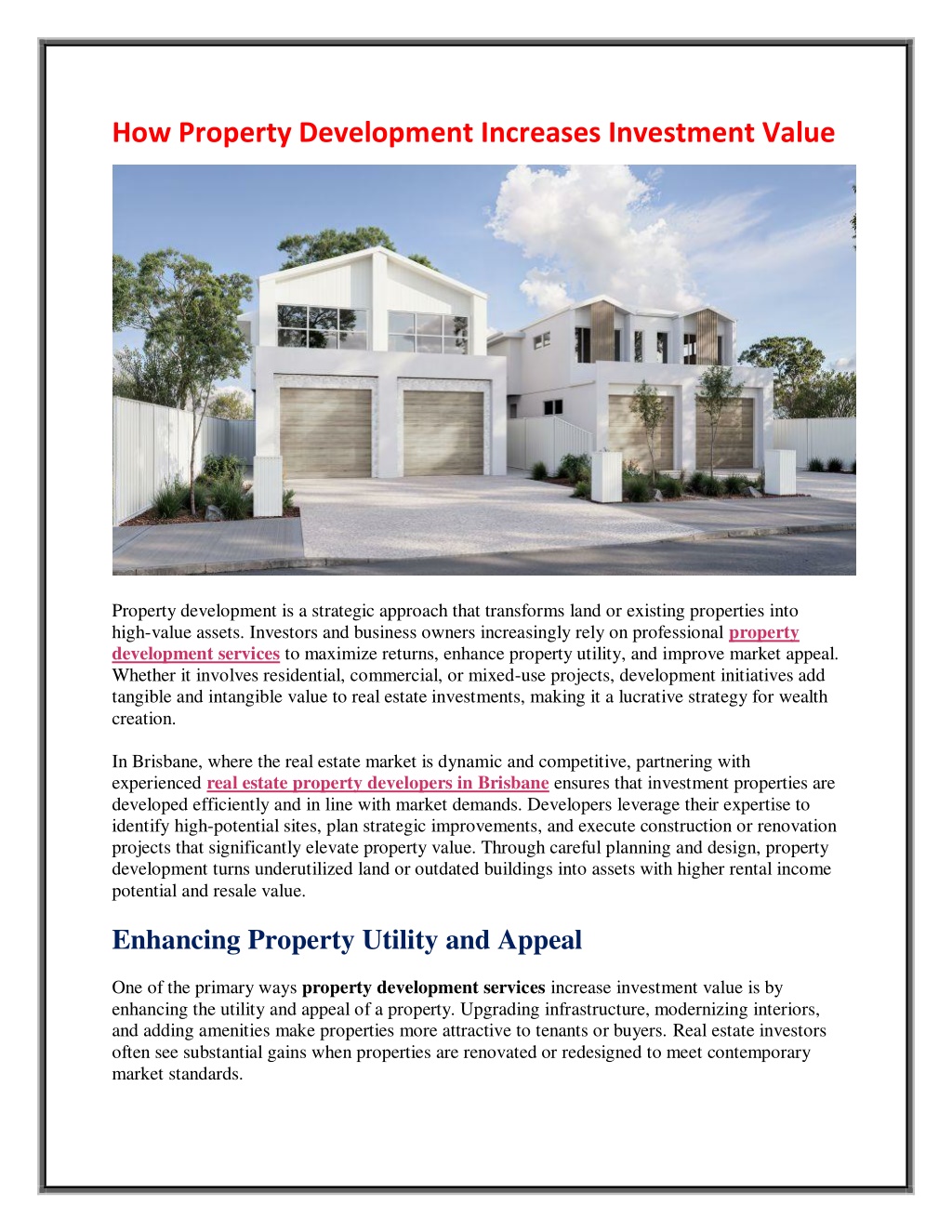 PPT - How Property Development Increases Investment Value PowerPoint ...