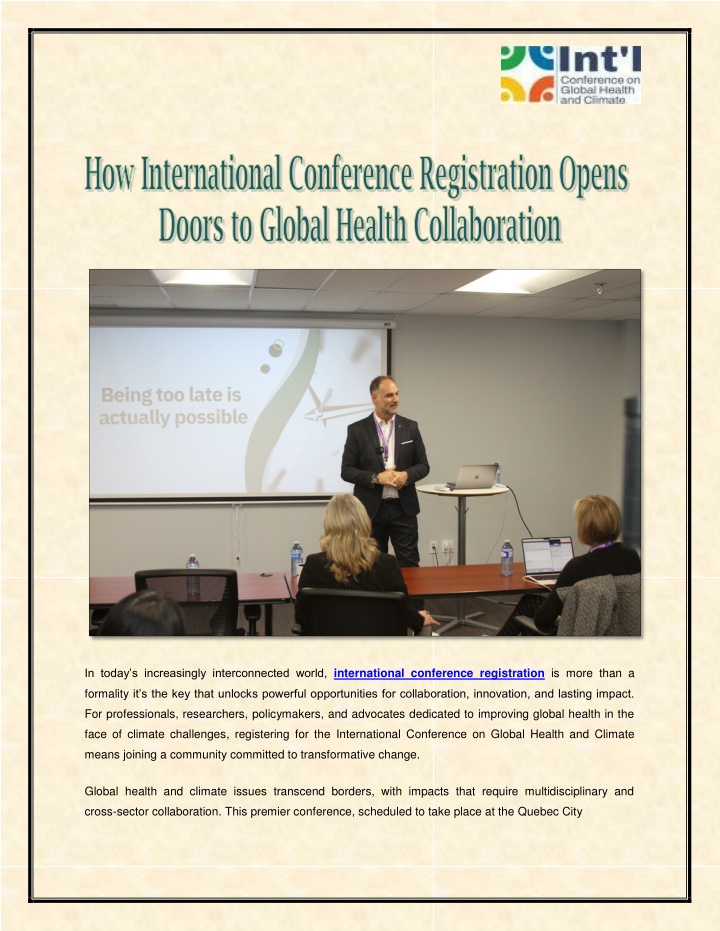 PPT - How International Conference Registration Opens Doors to Global ...