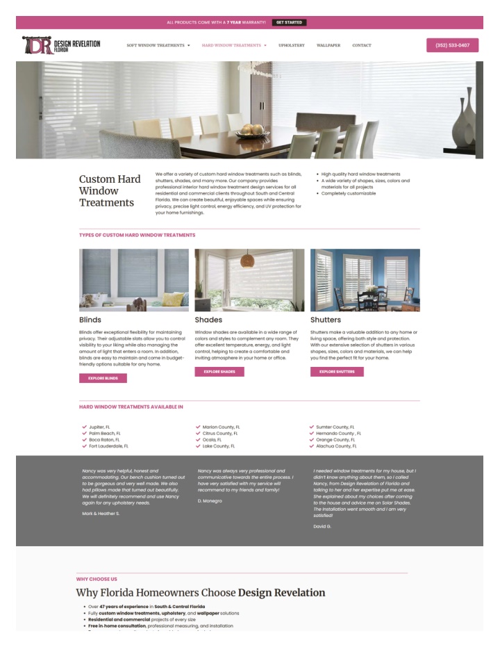 PPT - Custom Hard Window Treatments Florida with Blinds, Shades ...