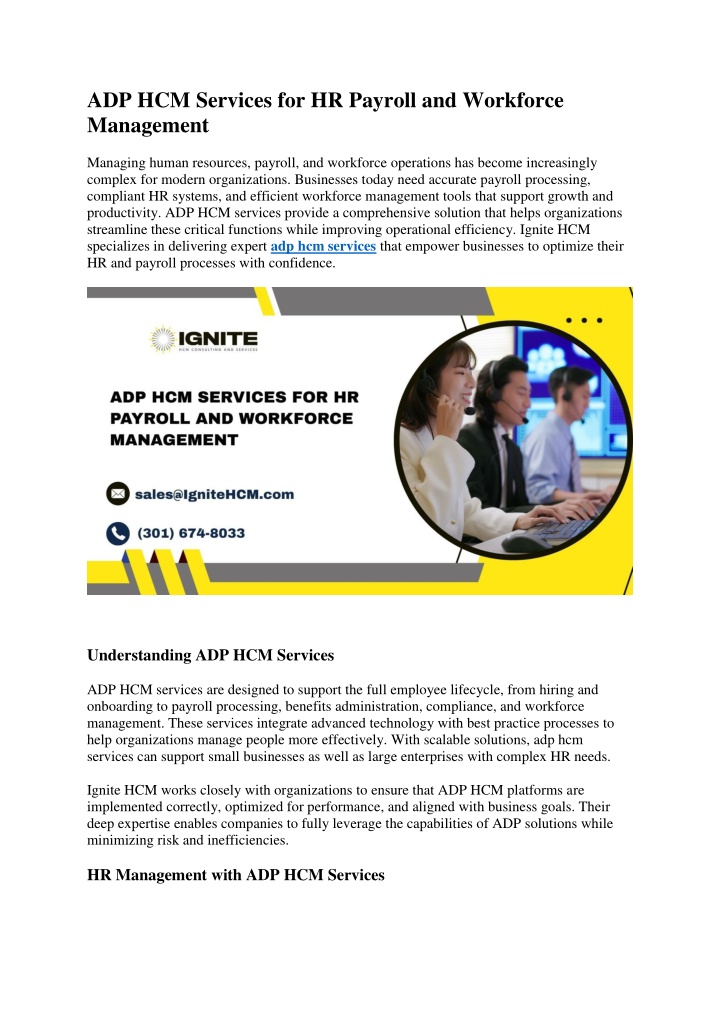 PPT - ADP HCM Services for HR Payroll and Workforce Management ...