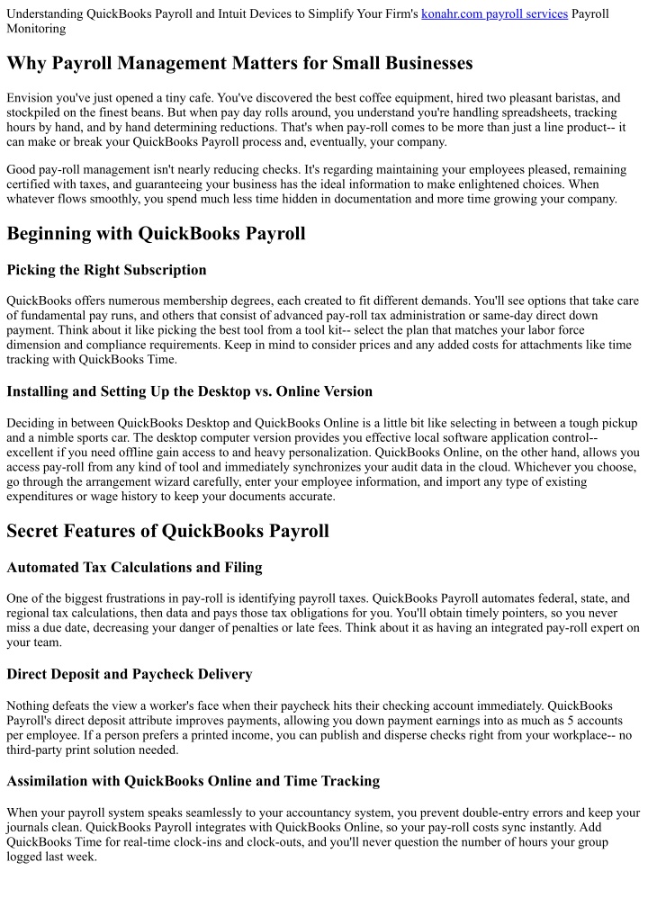 PPT - Understanding QuickBooks Payroll and Intuit Tools to Simplify ...