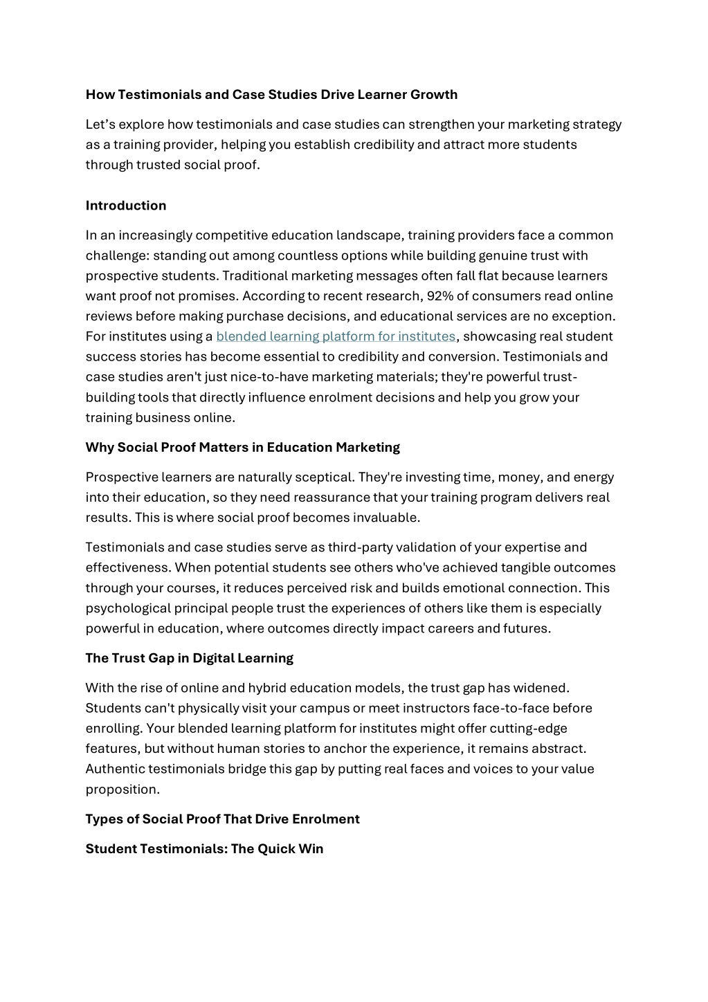 PPT - How Testimonials and Case Studies Drive Learner Growth PowerPoint ...