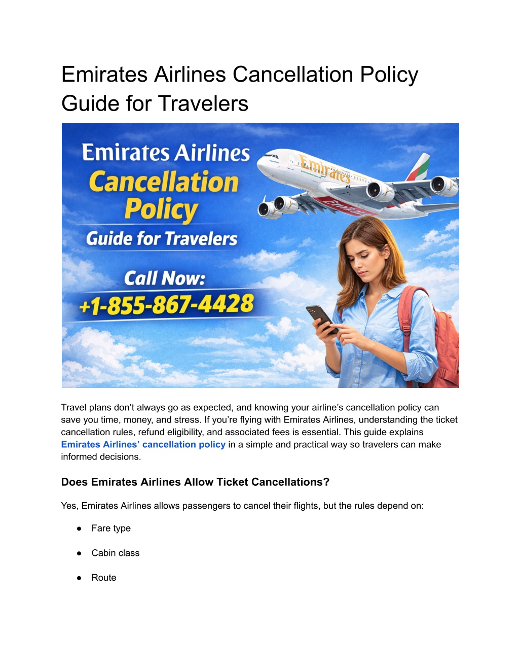 PPT - Emirates Airlines Cancellation Policy Guide for Travelers ...