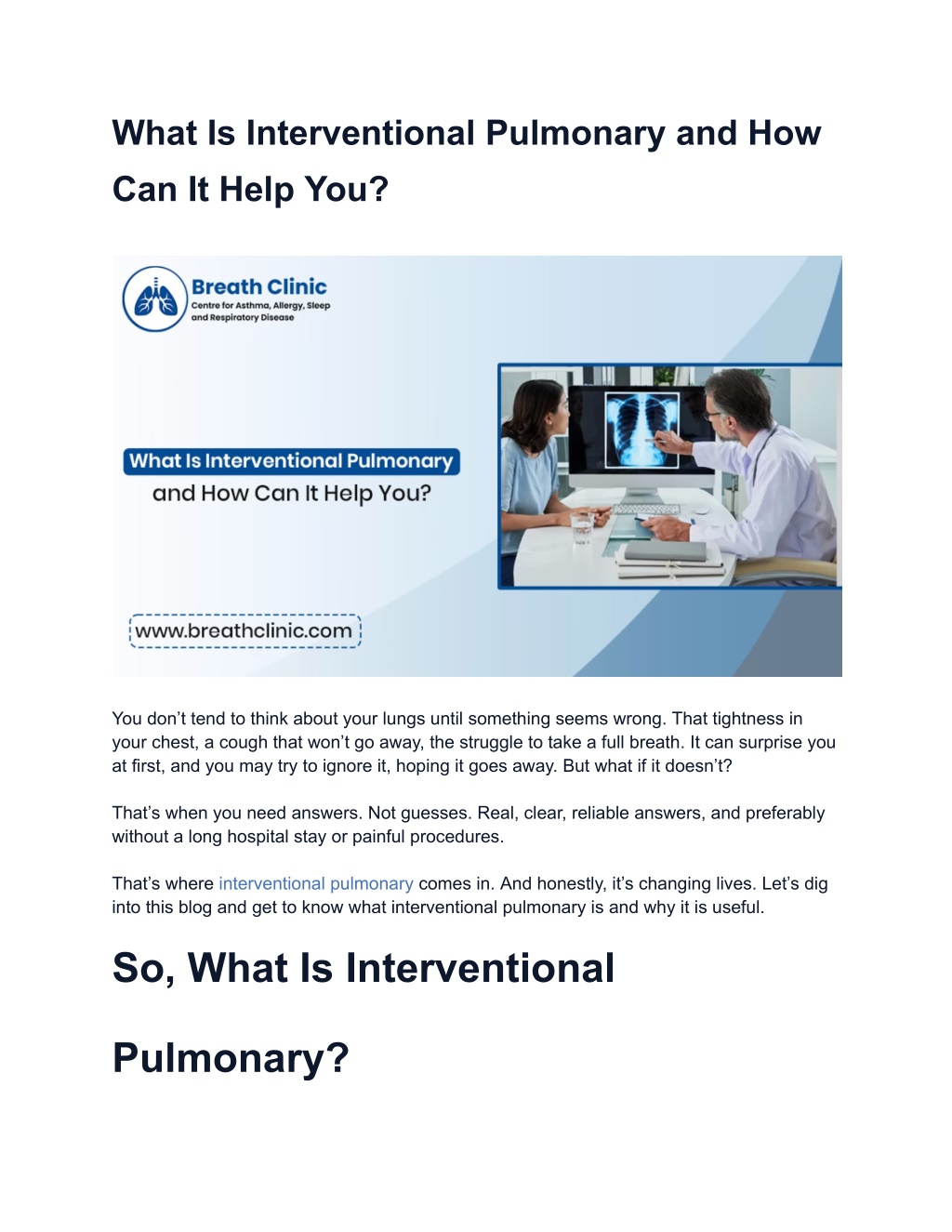 PPT - What Is Interventional Pulmonary and How Can It Help You? PowerPoint Presentation - ID ...