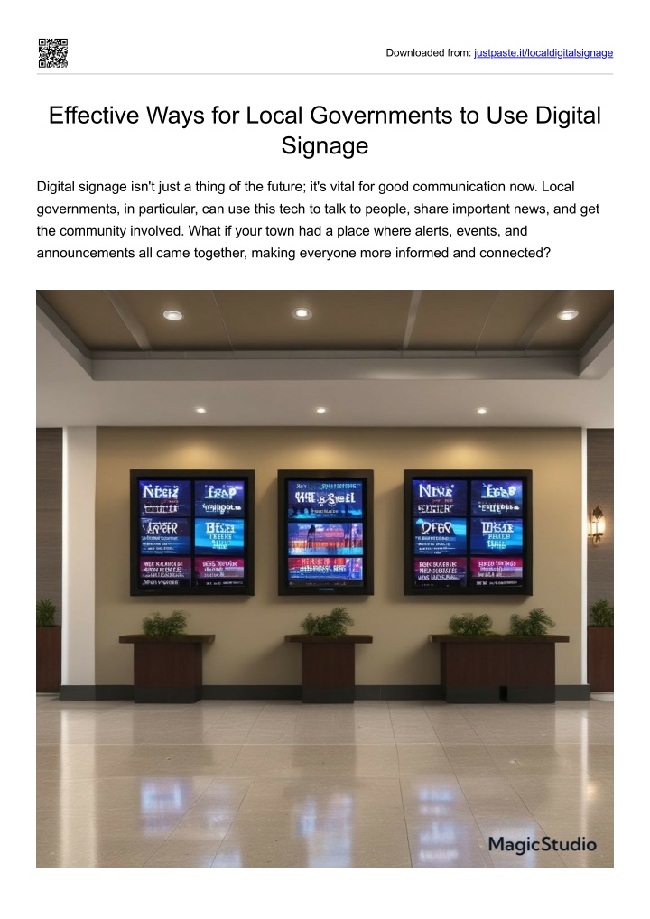 PPT - Effective Ways for Local Governments to Use Digital Signage ...