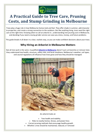 PPT - A Practical Guide to Tree Care, Pruning Costs, and Stump Grinding ...