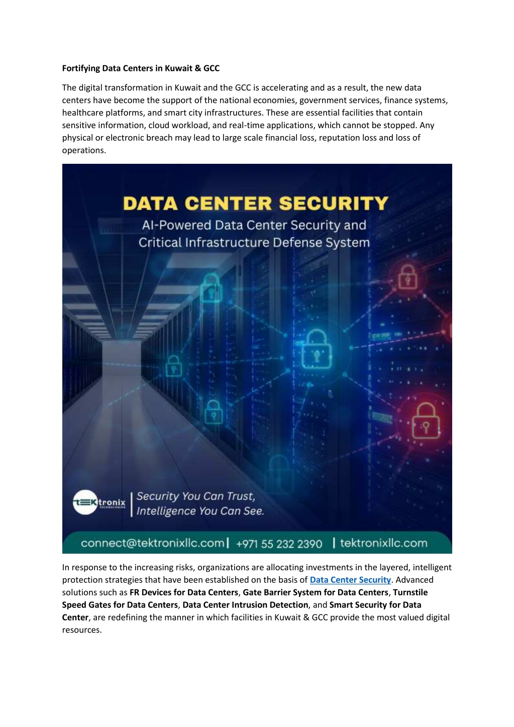 PPT - Fortifying Data Centers in Kuwait & GCC PowerPoint Presentation ...