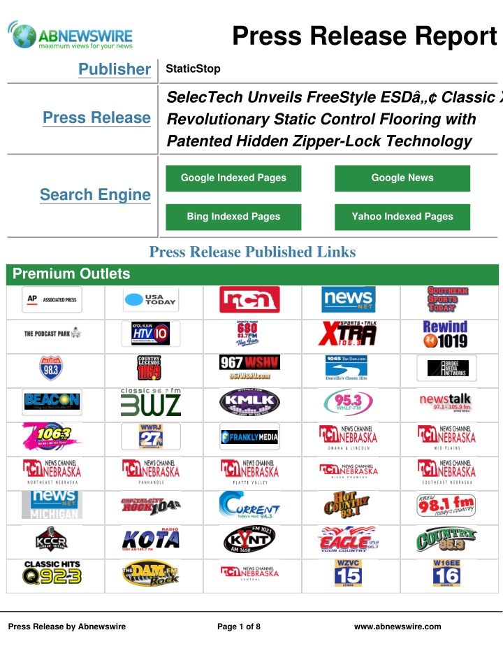PPT - SelecTech Unveils FreeStyle ESD™ Classic X_ Revolutionary Static ...