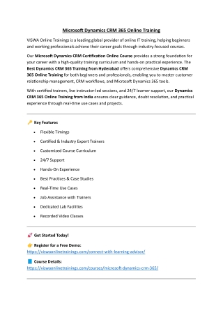 PPT - Microsoft Dynamics CRM 365 Online Training Real-time support from ...