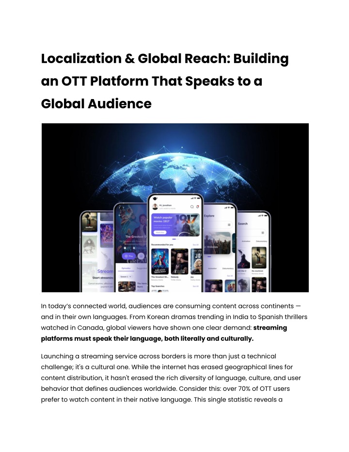 Ppt Localization Global Reach Building An Ott Platform That Speaks