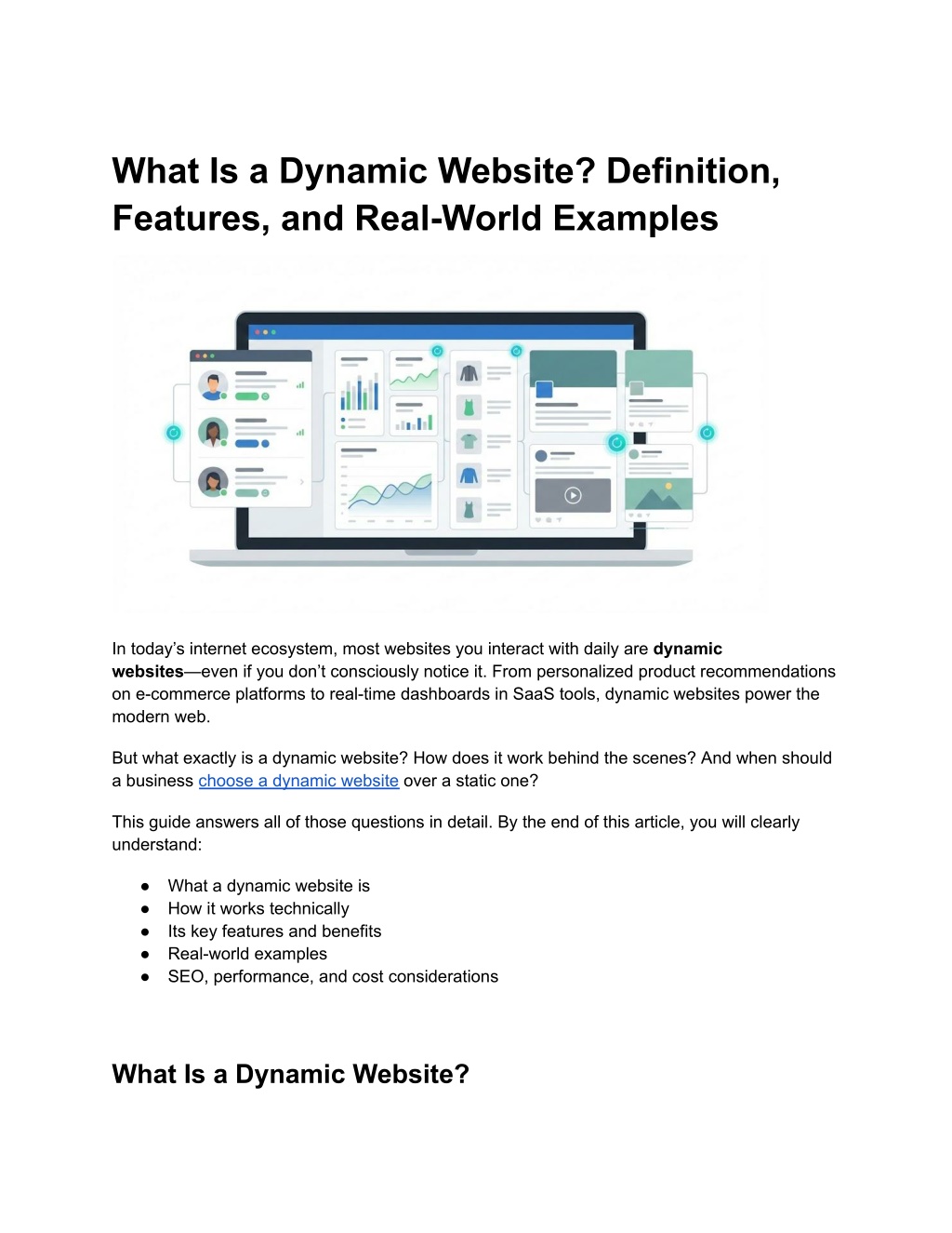 PPT - What Is a Dynamic Website? Definition, Features & Examples ...