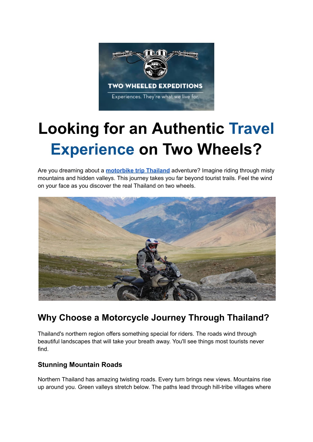 PPT - Looking for an Authentic Travel Experience on Two Wheels ...