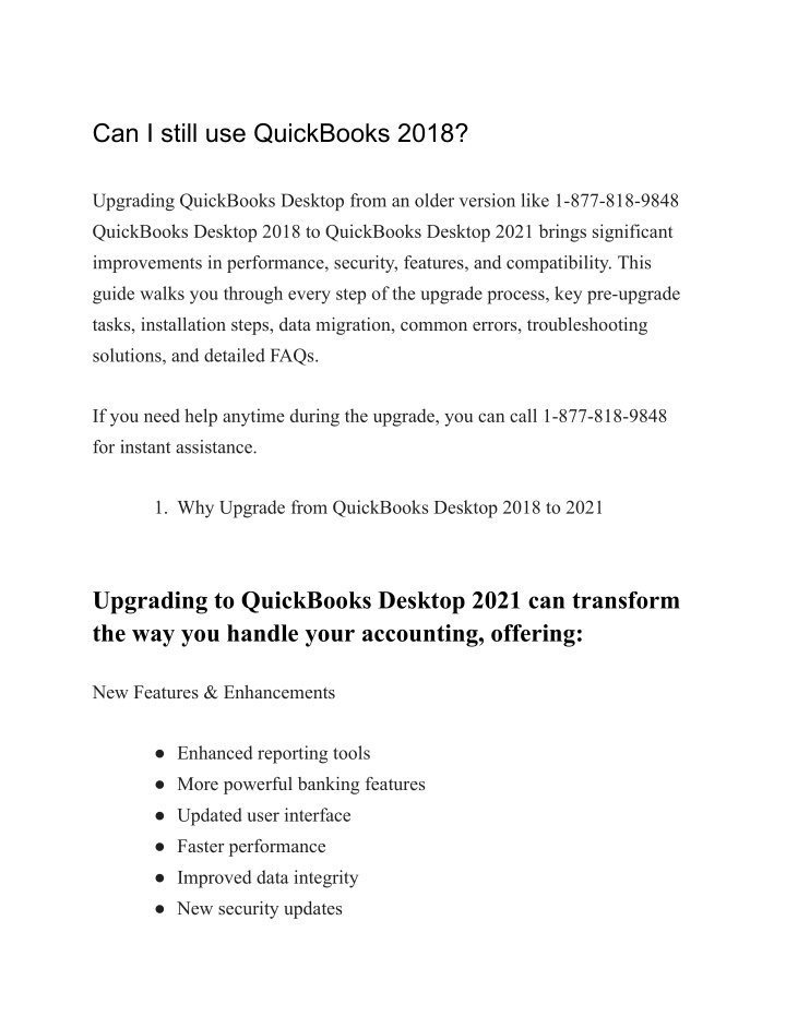 PPT - Can I still use QuickBooks 2018 PowerPoint Presentation, free ...