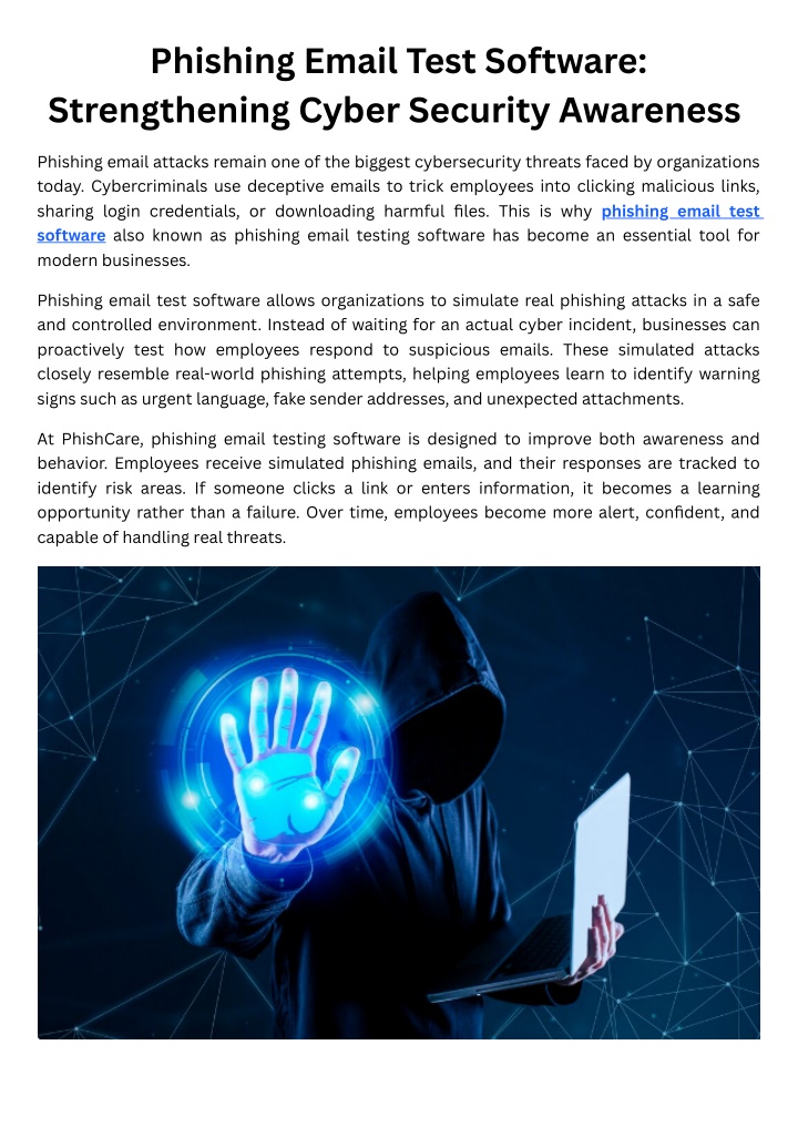 PPT - Phishing Email Test Software Strengthening Cyber Security ...
