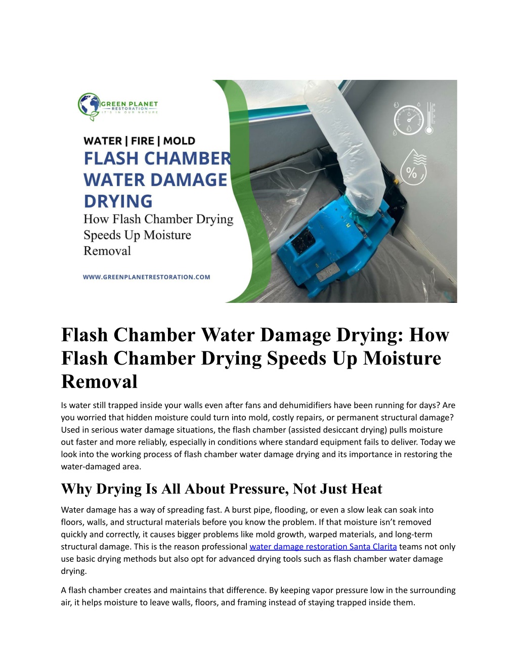 PPT - Flash Chamber Water Damage Drying PowerPoint Presentation, free ...