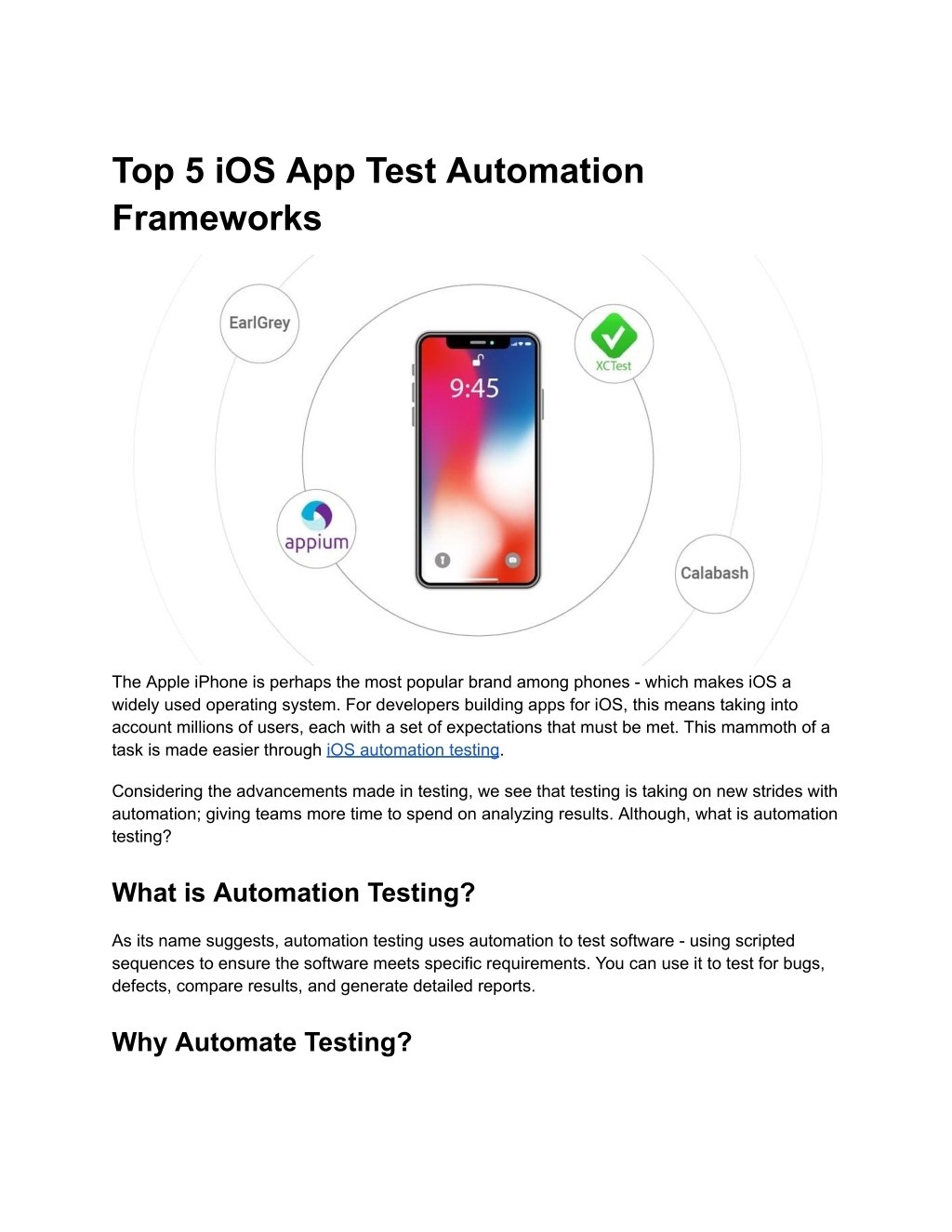 PPT - Top 5 iOS App Test Automation Frameworks PowerPoint Presentation ...
