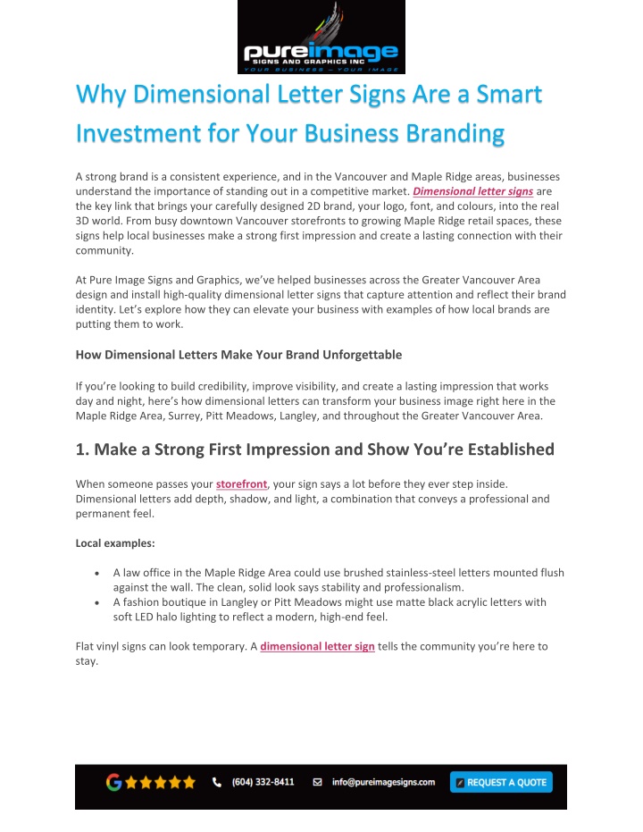 PPT - Why Dimensional Letter Signs Are a Smart Investment for Your ...