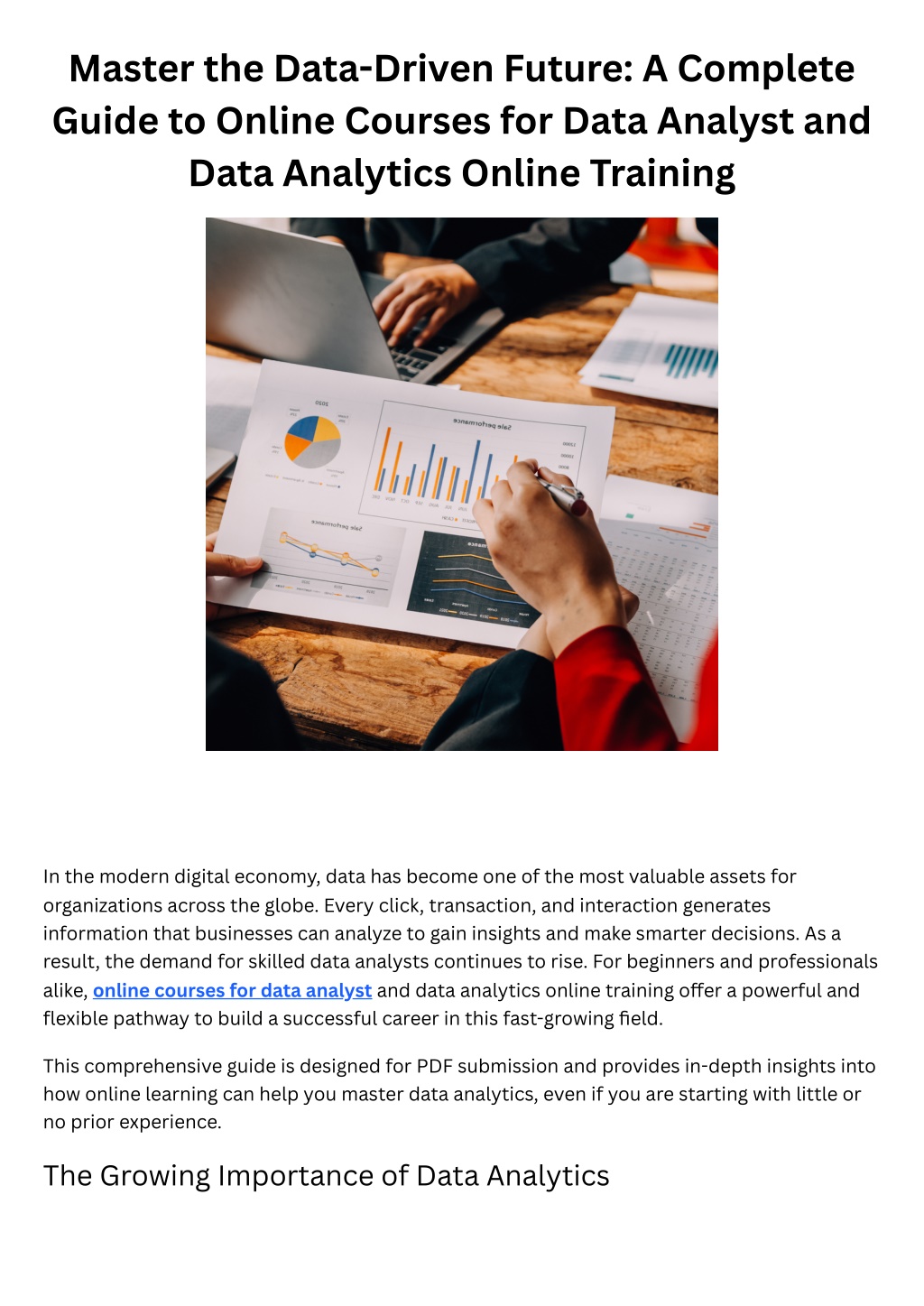 PPT - Master the Data-Driven Future A Complete Guide to Online Courses for Data Analyst and Data ...