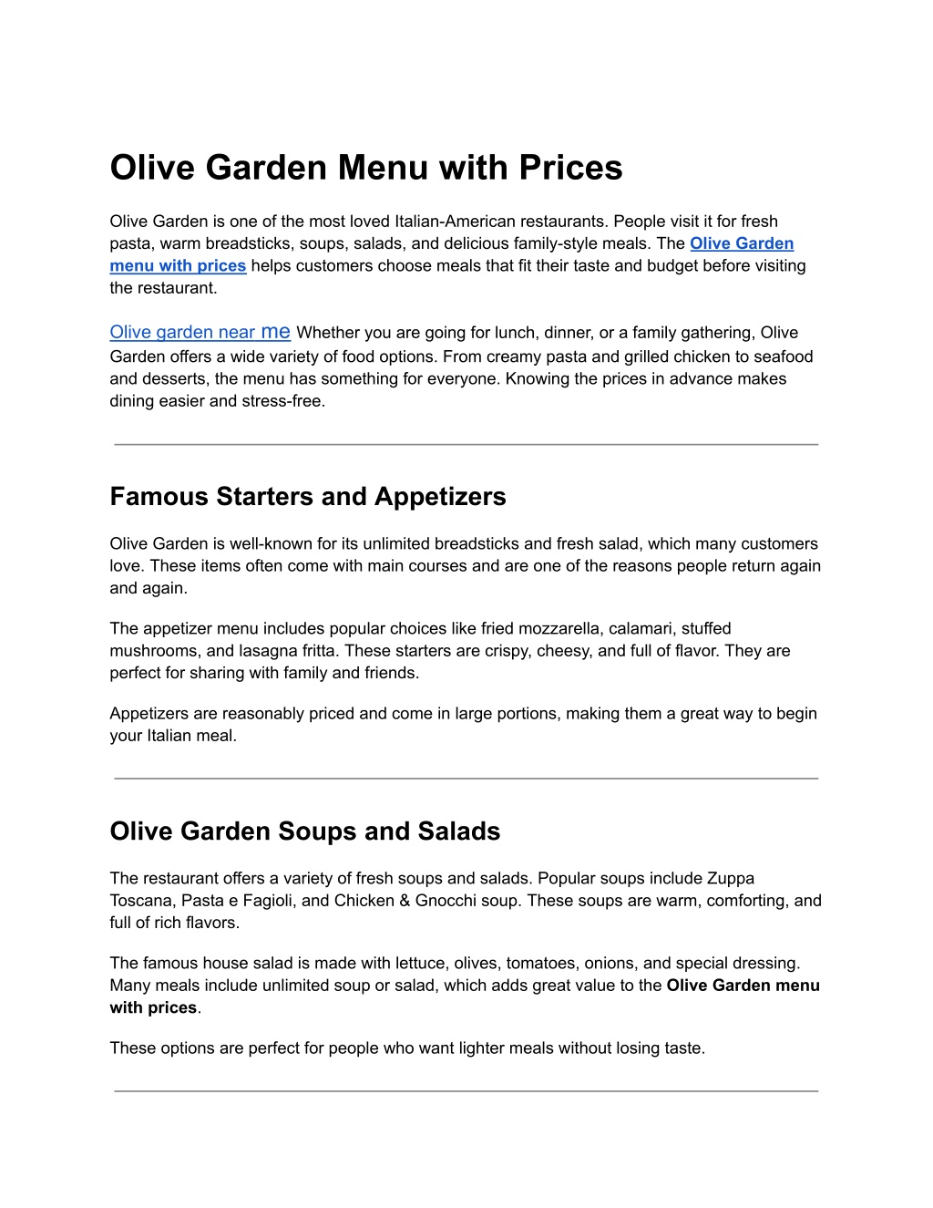 PPT - Olive Garden Menu with Prices PowerPoint Presentation, free ...