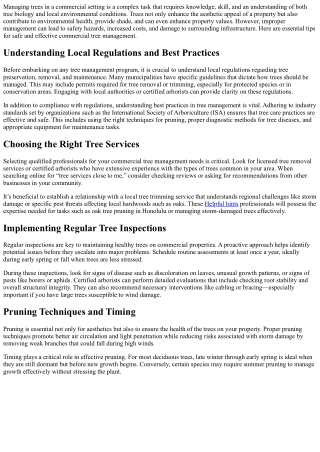 PPT - Essential Tips For Safe And Effective Commercial Tree Management ...