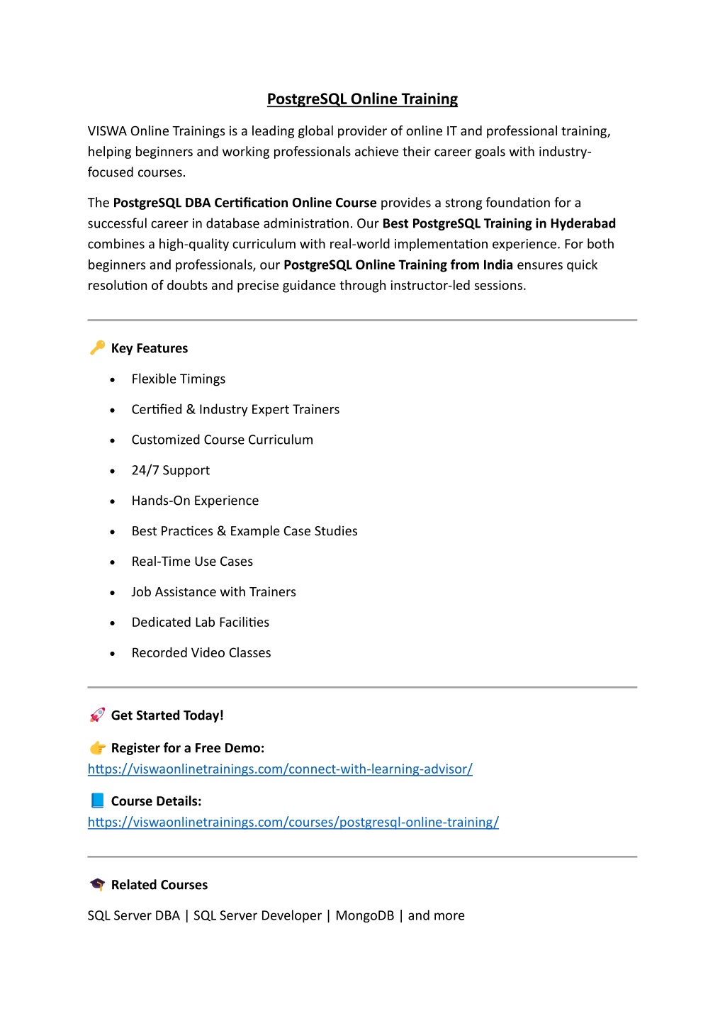 PPT - PostgreSQL Online Training Real-time support from India ...