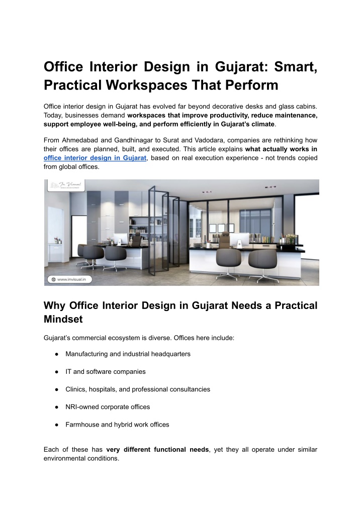 PPT - Office Interior Design in Gujarat_ Smart, Practical Workspaces ...