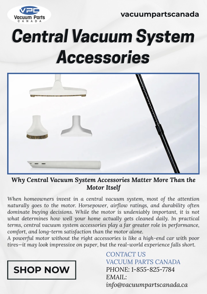 PPT - Complete Range of Central Vacuum System Accessories | Vacuum ...