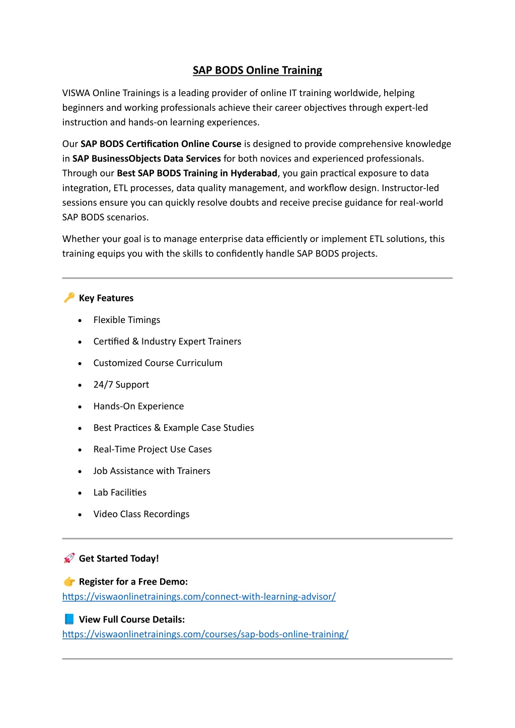 PPT - SAP BODS Online Training & Real Time Support From India ...
