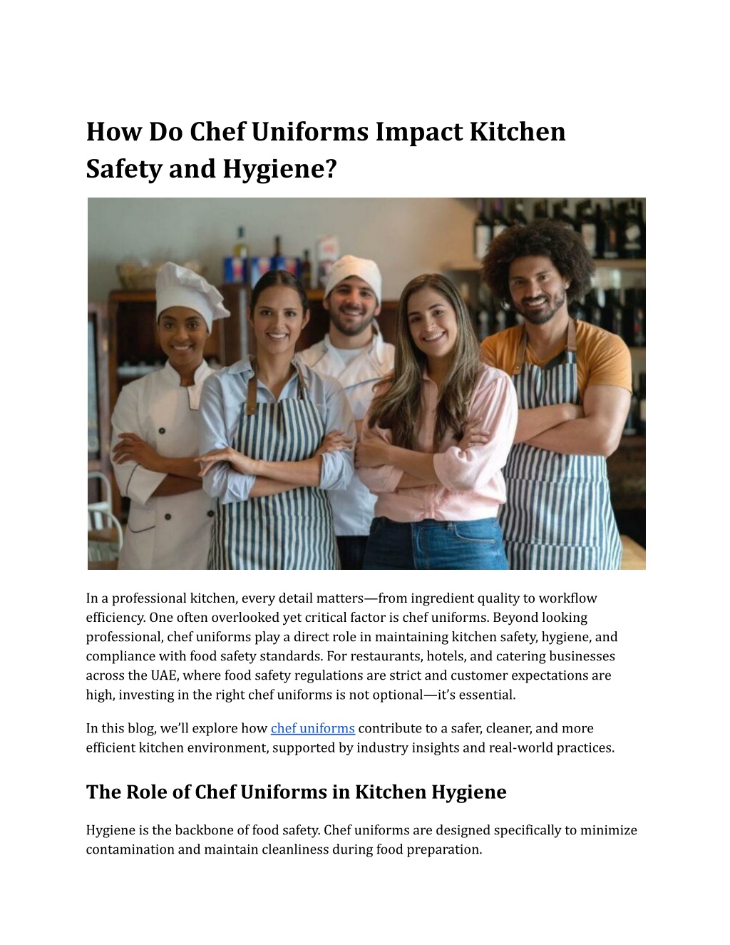 PPT - How Do Chef Uniforms Impact Kitchen Safety and Hygiene ...