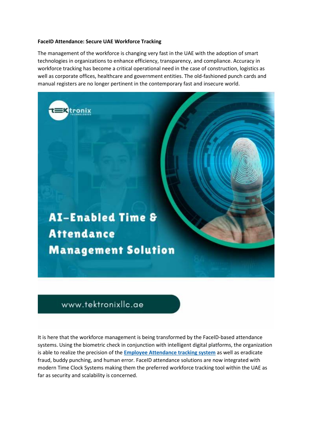 PPT - FaceID Attendance- Secure UAE Workforce Tracking PowerPoint ...