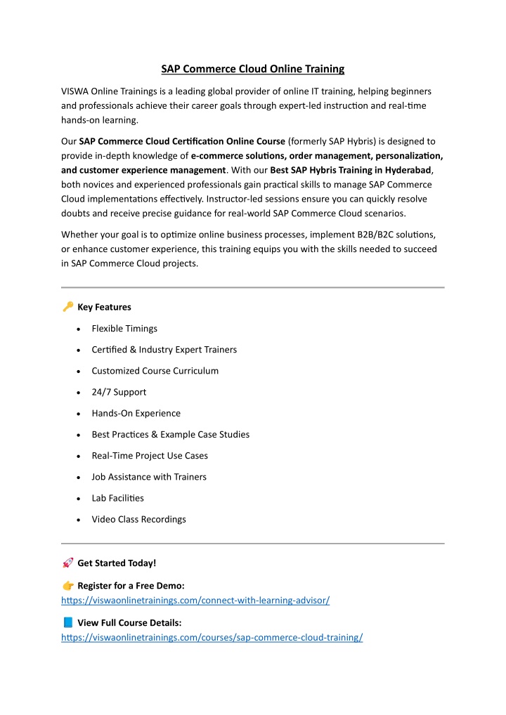 PPT - SAP Commerce Cloud Online Training & Real Time Support From India ...