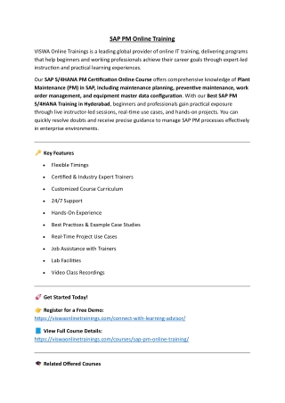PPT - SAP PM Online Training Real-time support from Hyderabad ...