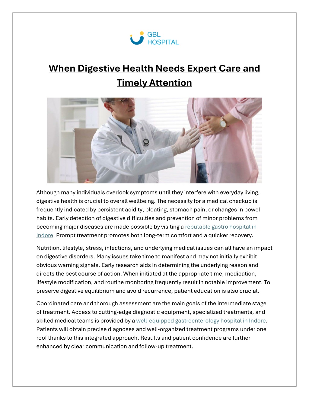PPT - When Digestive Health Needs Expert Care and Timely Attention ...