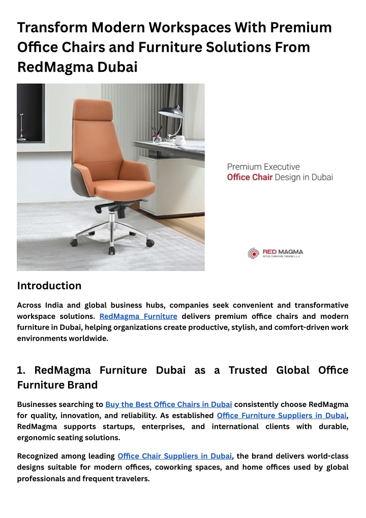 PPT - Modern Custom Office Furniture Dubai PowerPoint Presentation ...