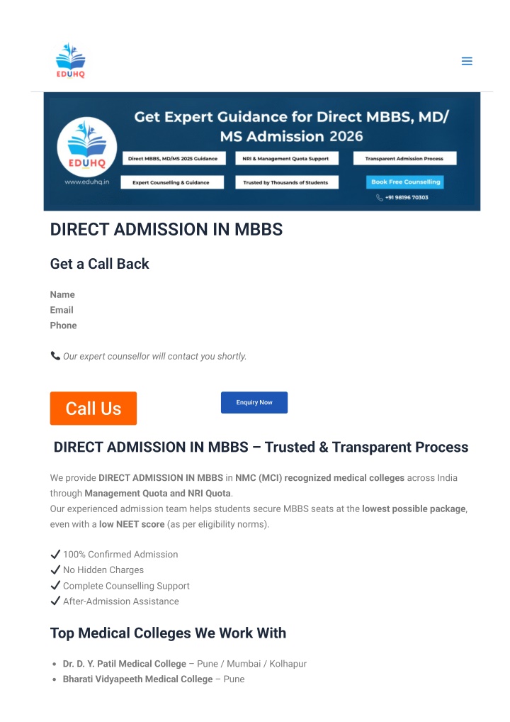 PPT - Direct MBBS Admission in Symbiosis Pune – Fees & Process ...