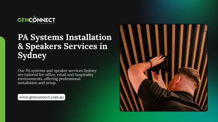 PPT - Professional PA Systems & Speaker Installation in Sydney ...