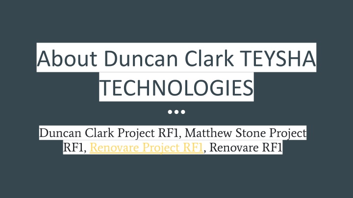PPT - Details Of Duncan Clark Project RF1, Matthew Stone Project RF1 ...