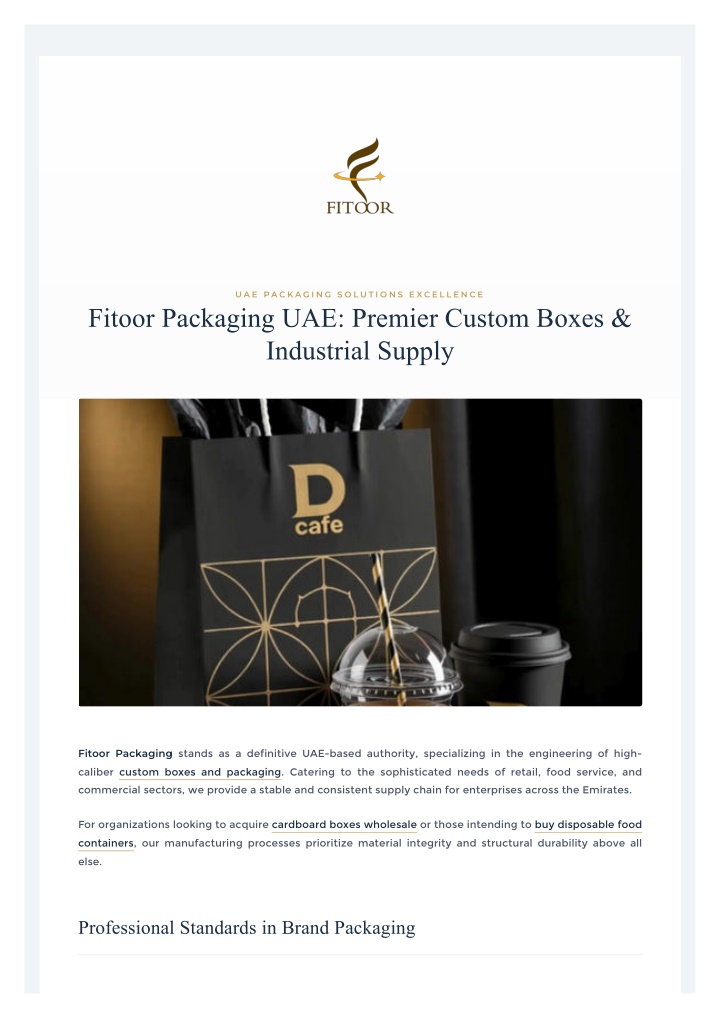 PPT - Custom Boxes and Packaging in UAE | Wholesale Packaging Supplier ...