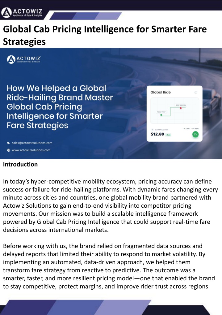 PPT - Global Cab Pricing Intelligence for Smarter Fare Strategies ...