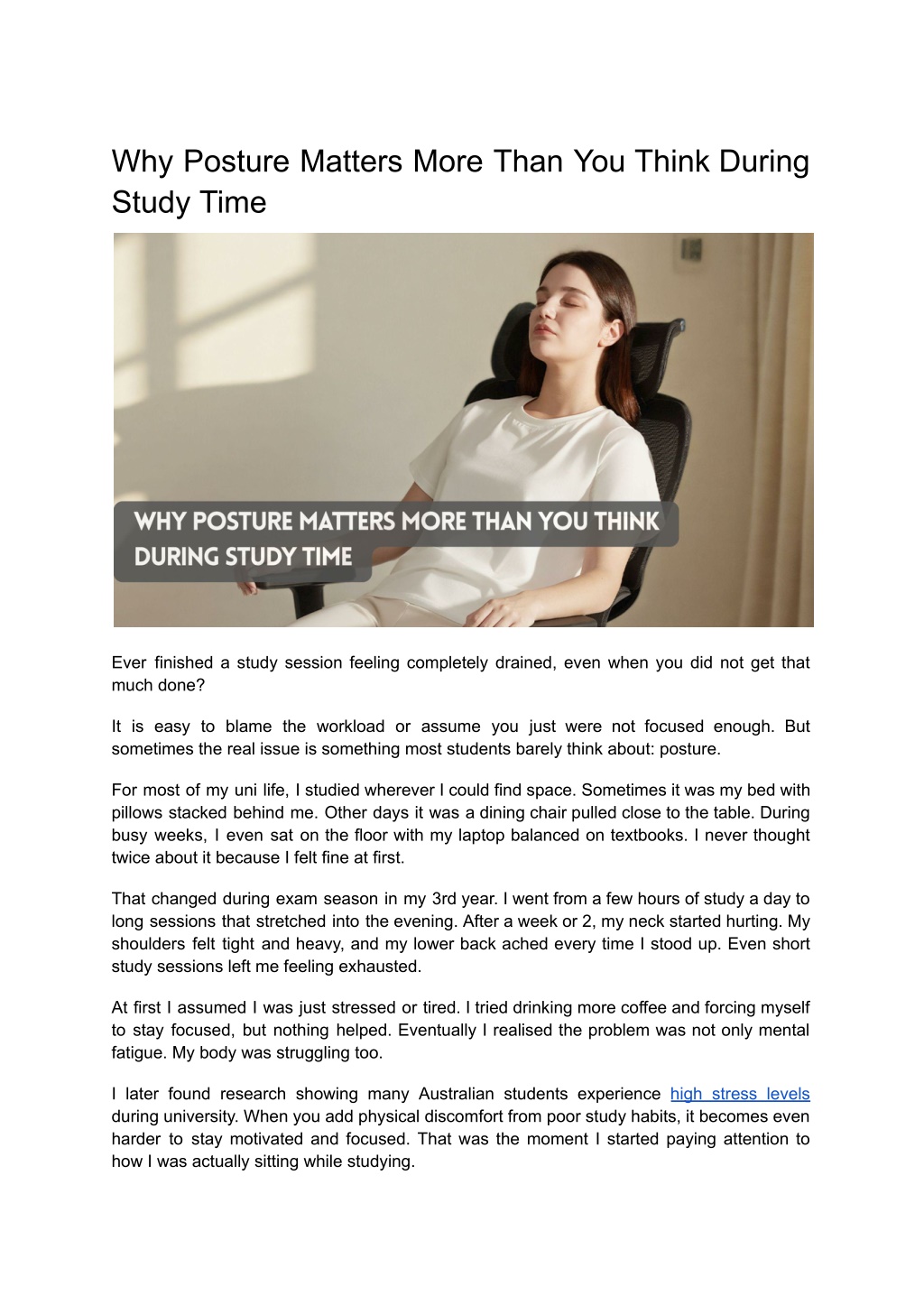 PPT - Why Posture Matters More Than You Think During Study Time ...