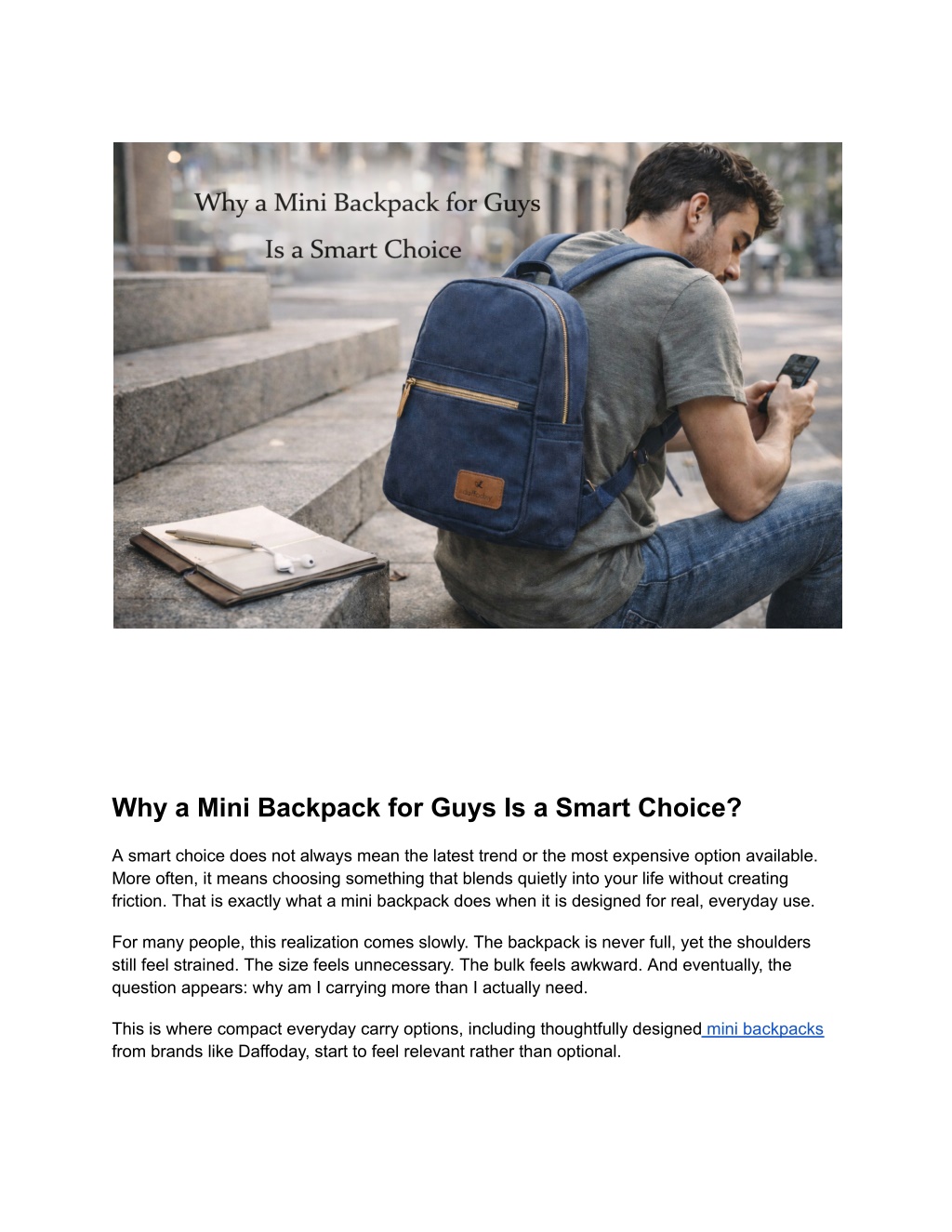 PPT - Why a Mini Backpack for Guys Is a Smart Choice PowerPoint ...
