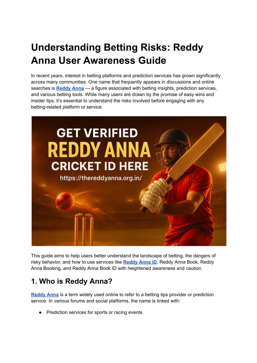PPT - Understanding Betting Risks: Reddy Anna User Awareness Guide ...