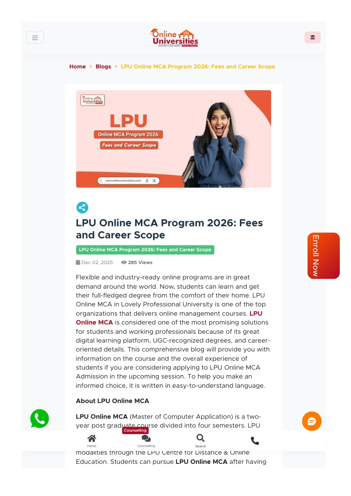PPT - LPU Online MCA Program 2026: Fees and Career Scope PowerPoint ...