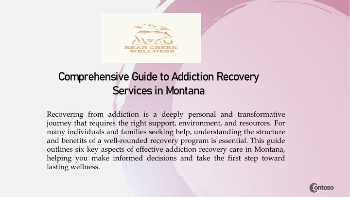 PPT - Comprehensive Guide to Addiction Recovery Services in Montana ...