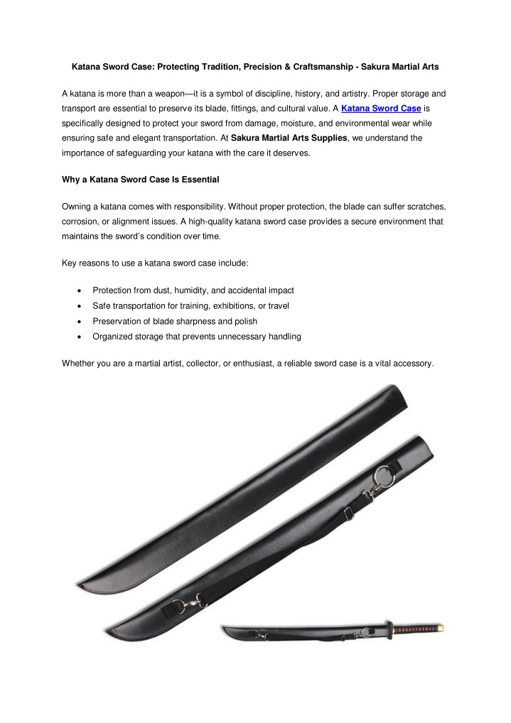 PPT - Katana Sword Case Protecting Tradition, Precision & Craftsmanship ...