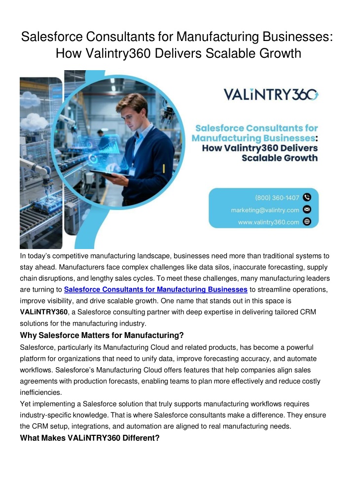 PPT - Salesforce Consultants for Manufacturing Businesses PowerPoint ...