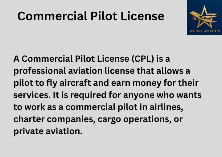 PPT - Commercial Pilot Training in India – CPL Course Guide PowerPoint ...